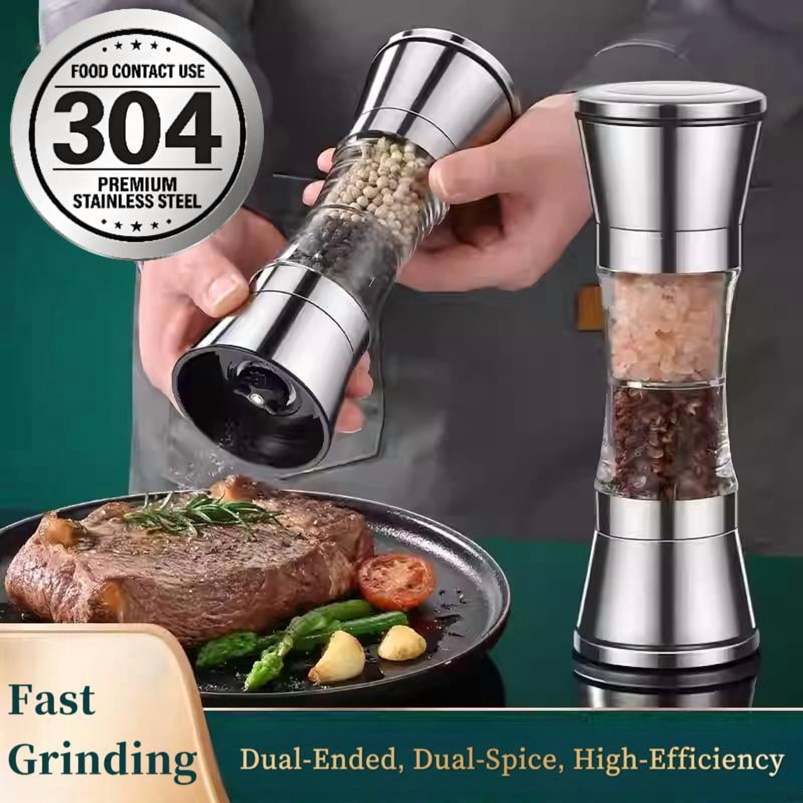 Premium Manual Spice Grinder - Adjustable 304 Food-Grade Stainless ...