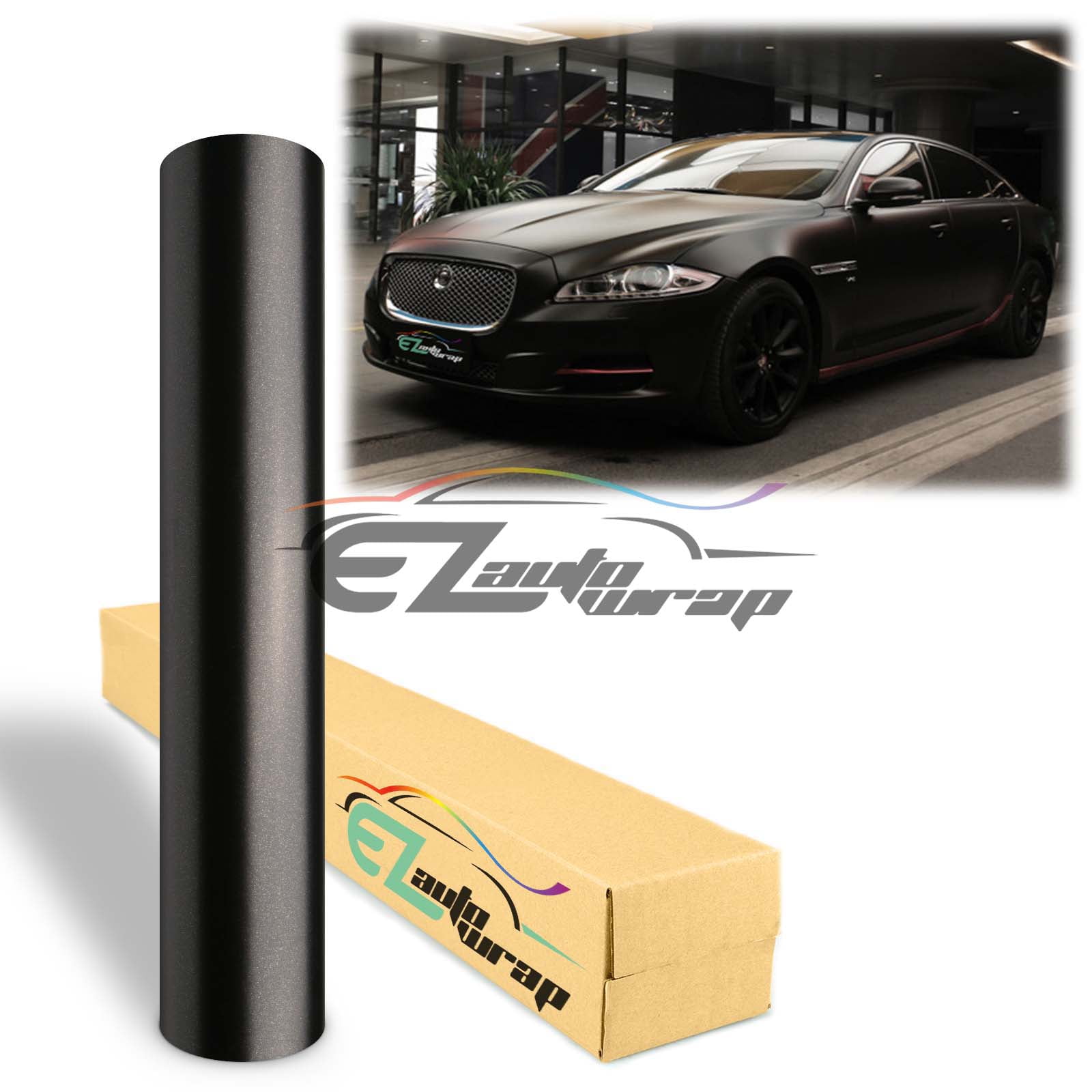Premium Matte Metallic Satin Pearl Black Vinyl Wrap Full Entire Car Air ...