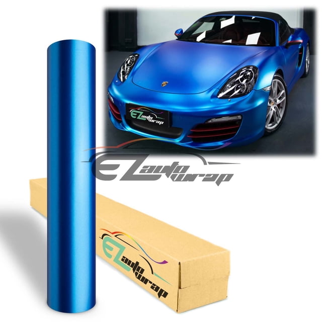 Premium Matte Metallic Satin Pearl Blue Vinyl Wrap Full Entire Car Air ...
