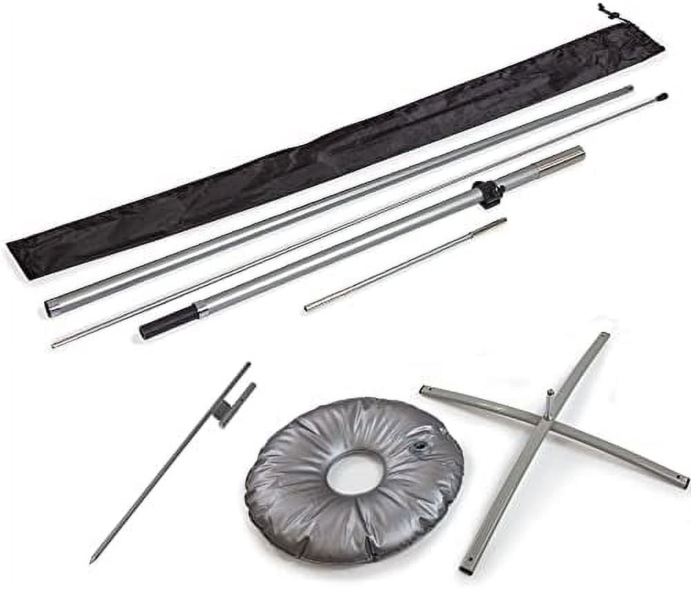Premium Medium Feather Flag Pole Set – Swooper Flag Pole Set Includes ...