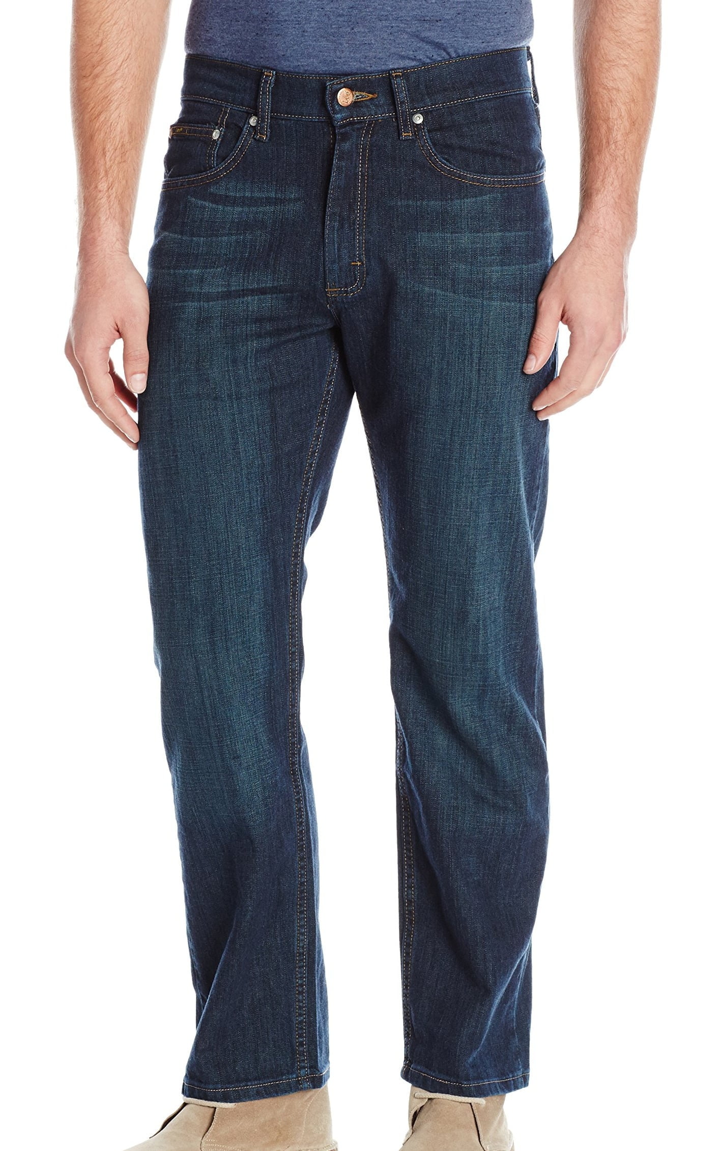 Premium Men's Comfort Regular Fit Straight Leg Stretch Jeans 33x34 ...