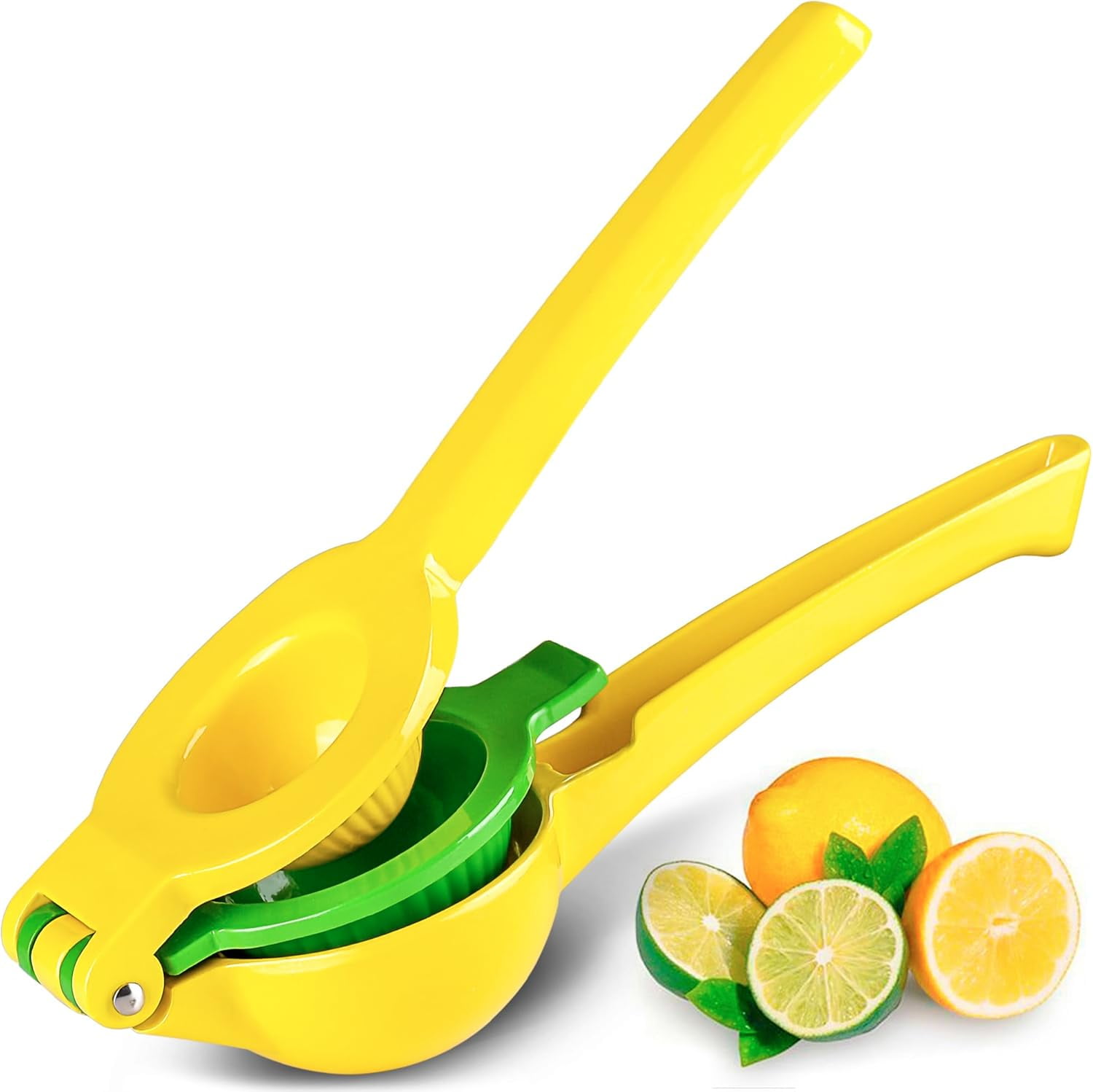 Premium Metal 2-in-1 Lemon Squeezer Sturdy Max Extraction Hand Juicer ...