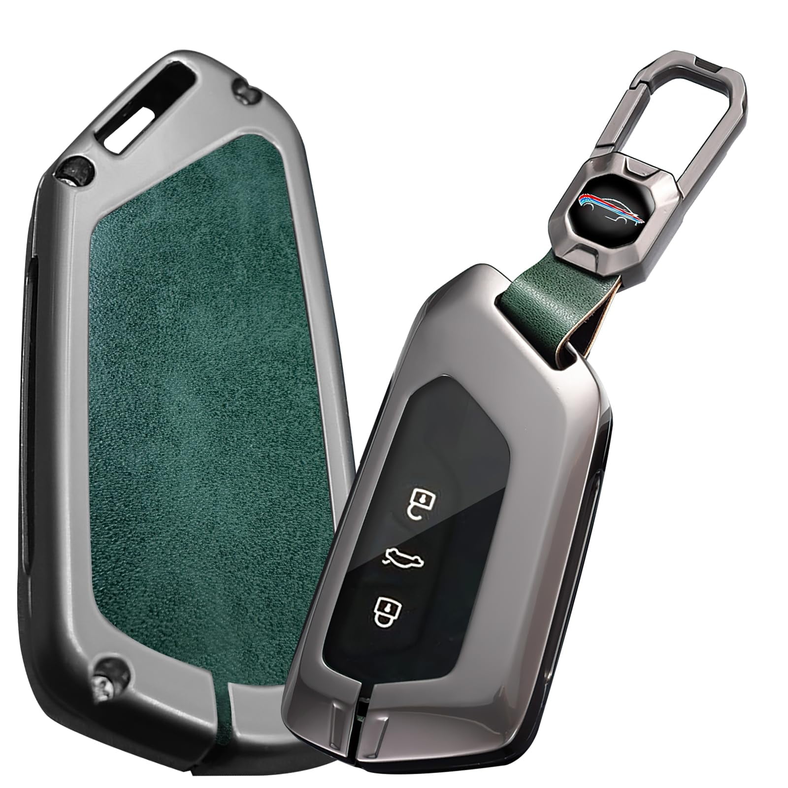 Premium Metal and Leather Smart Key Fob Case for Volkswagen ID3 ID4 ID6 ...