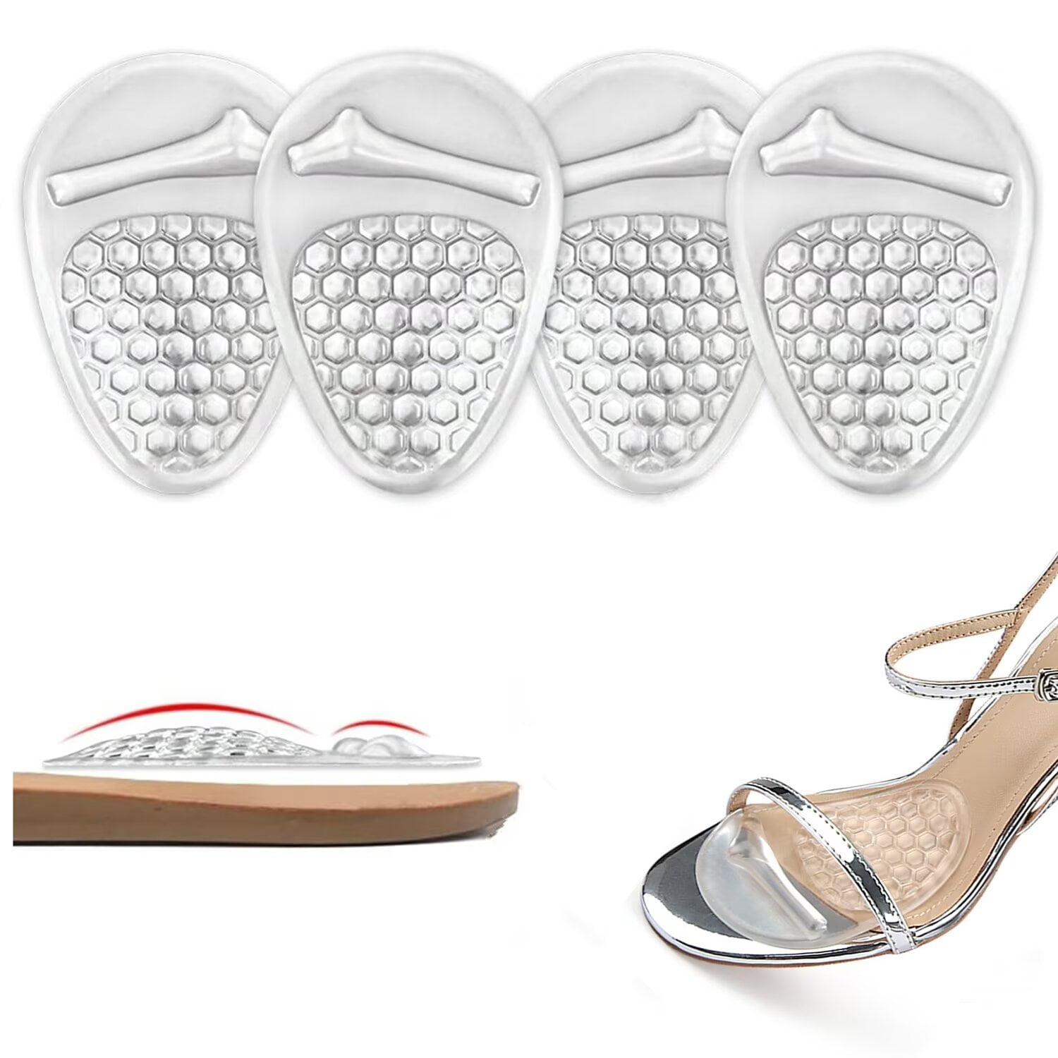 Premium Metatarsal Pads, Soft Ball of Foot Cushions,Reduce Foot Pain ...