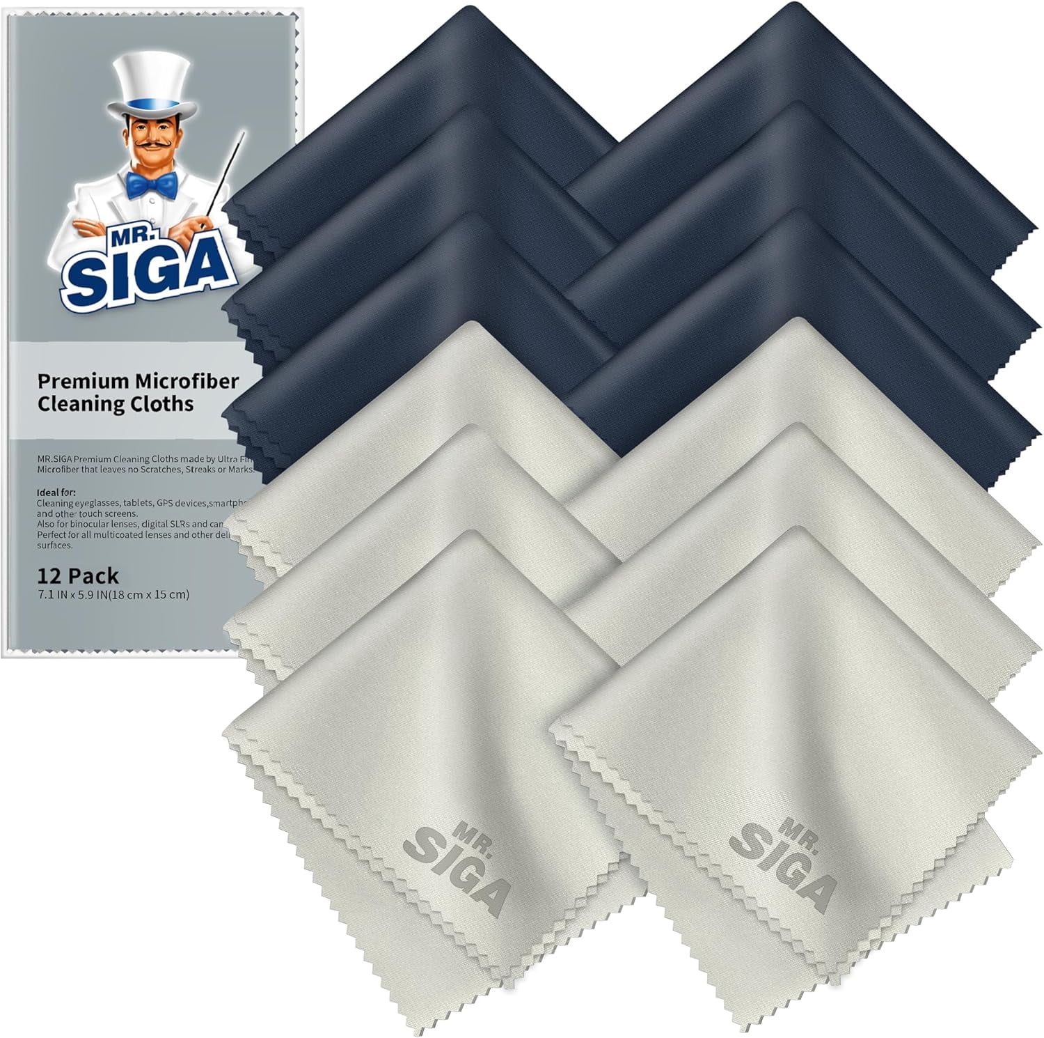 Premium Microfiber Cleaning Cloths for Lens, Eyeglasses, Screens ...