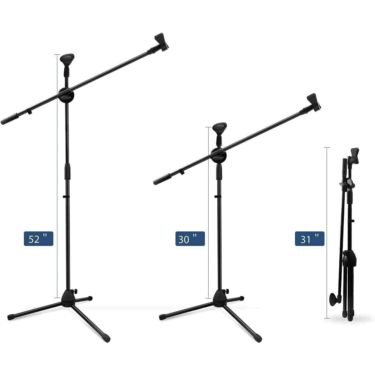 5 Core Adjustable Studio Microphone Stand with Dual Mic Holder, 360 ...