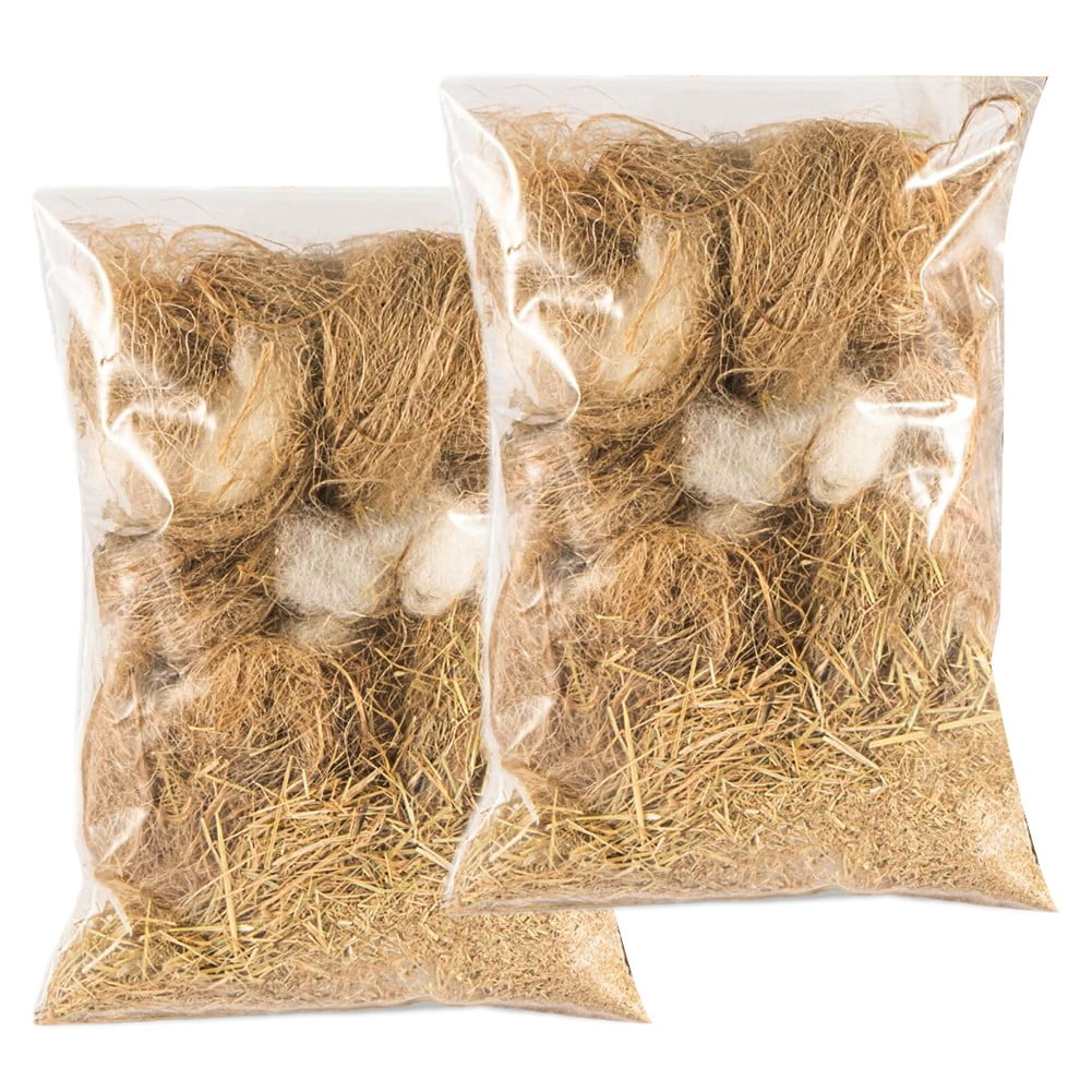 Premium Mixed Nesting Material for Small Birds 2 Pack Cozy and Clean ...