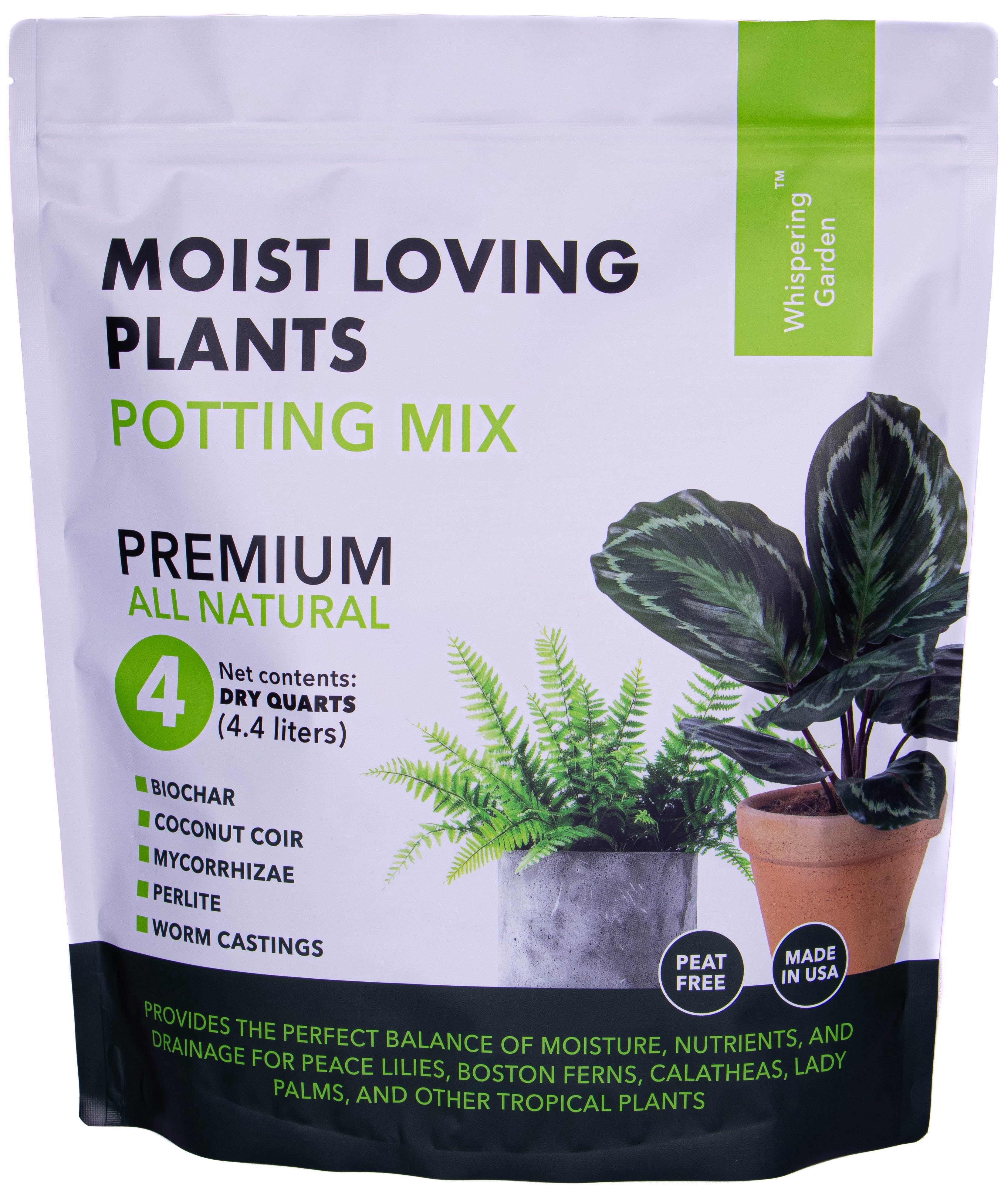 Premium Moist Loving Plants Potting Soil Mix - Ideal for Tropical ...