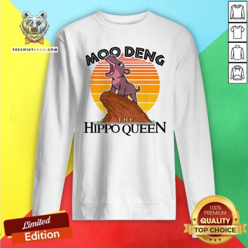 Premium Moo Deng The Hippo Queen Sweatshirt - Walmart.com