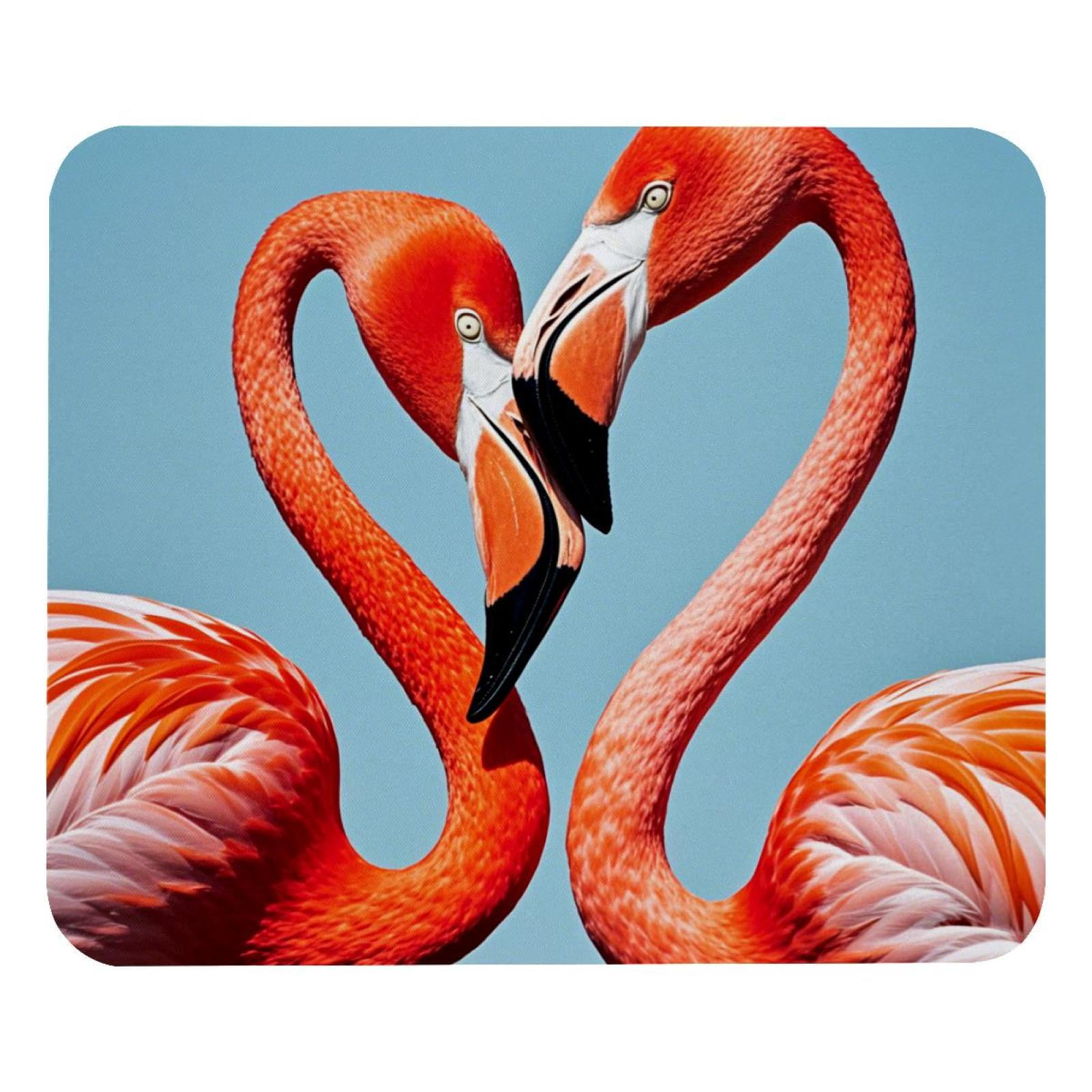 Premium Mouse Pad -Flamingo Love Print Mousepad - Computer Mouse Pad ...