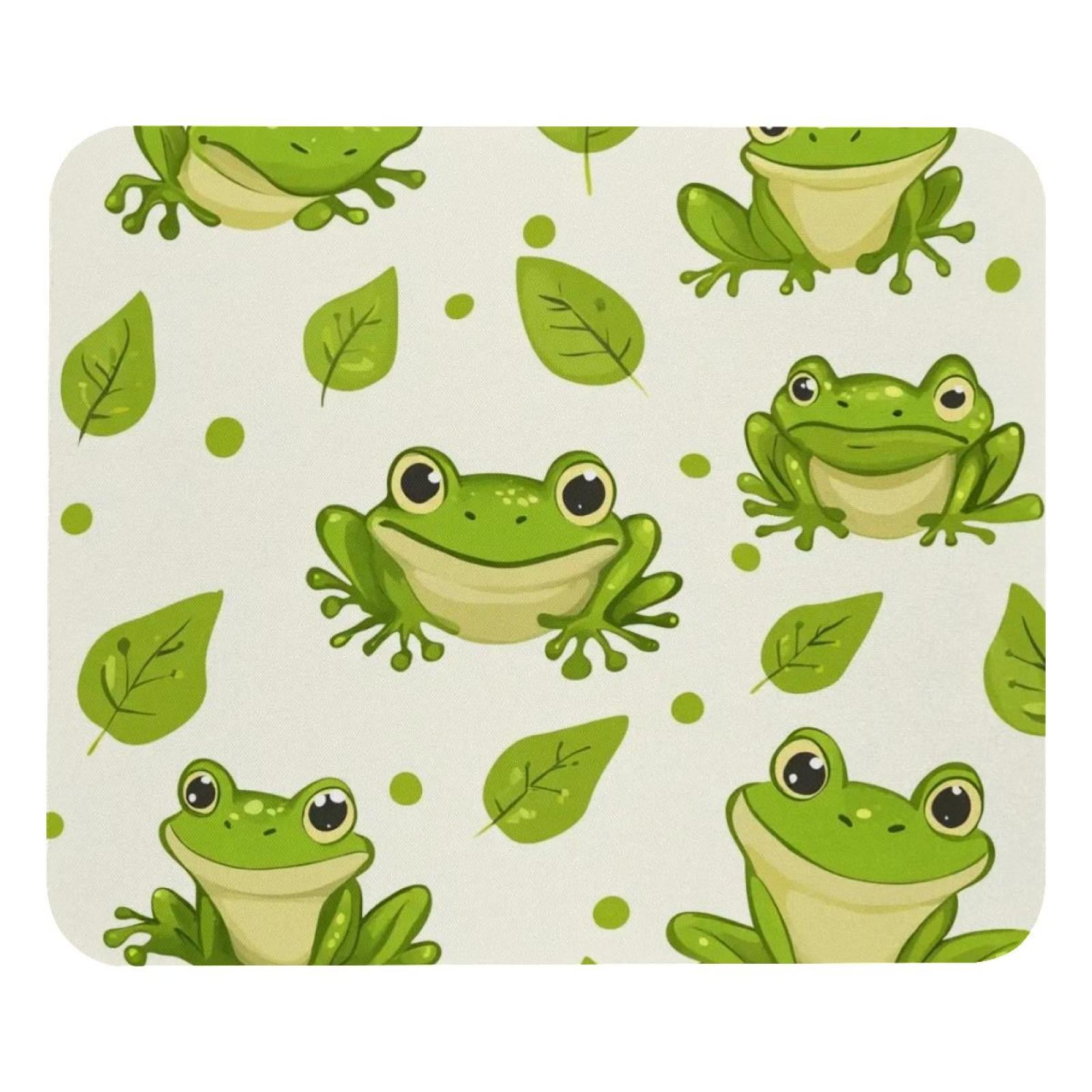 Premium Mouse Pad -Lovely Green Frogs Pattern Mousepad - Computer Mouse ...