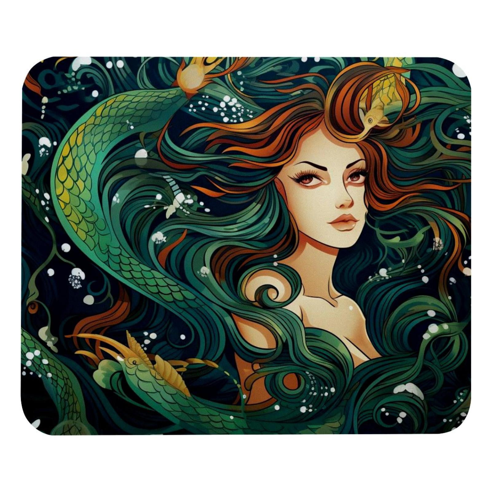 Premium Mouse Pad -Mermaid Print Mousepad - Computer Mouse Pad ...