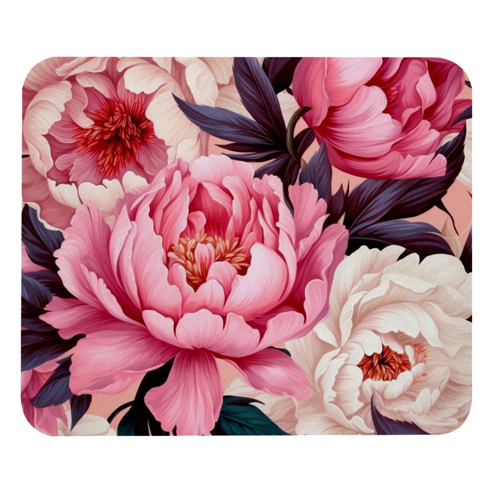Premium Mouse Pad -Peonies Pink Mousepad - Computer Mouse Pad ...