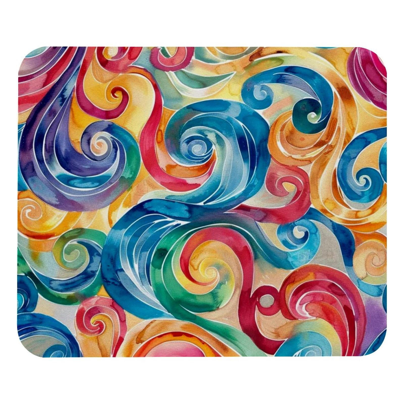 Premium Mouse Pad -Seamless Wavy Watercolor Swirl Pattern Mousepad ...