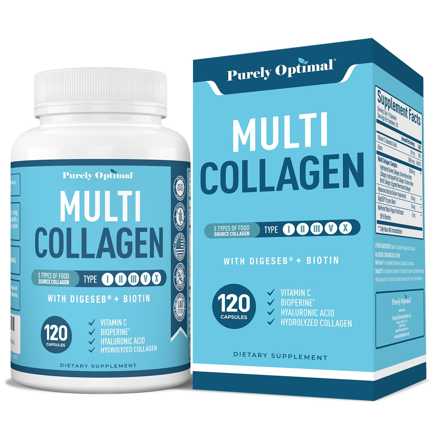 Premium Multi Collagen Peptides (Types I, II, II, V, X) - Collagen ...