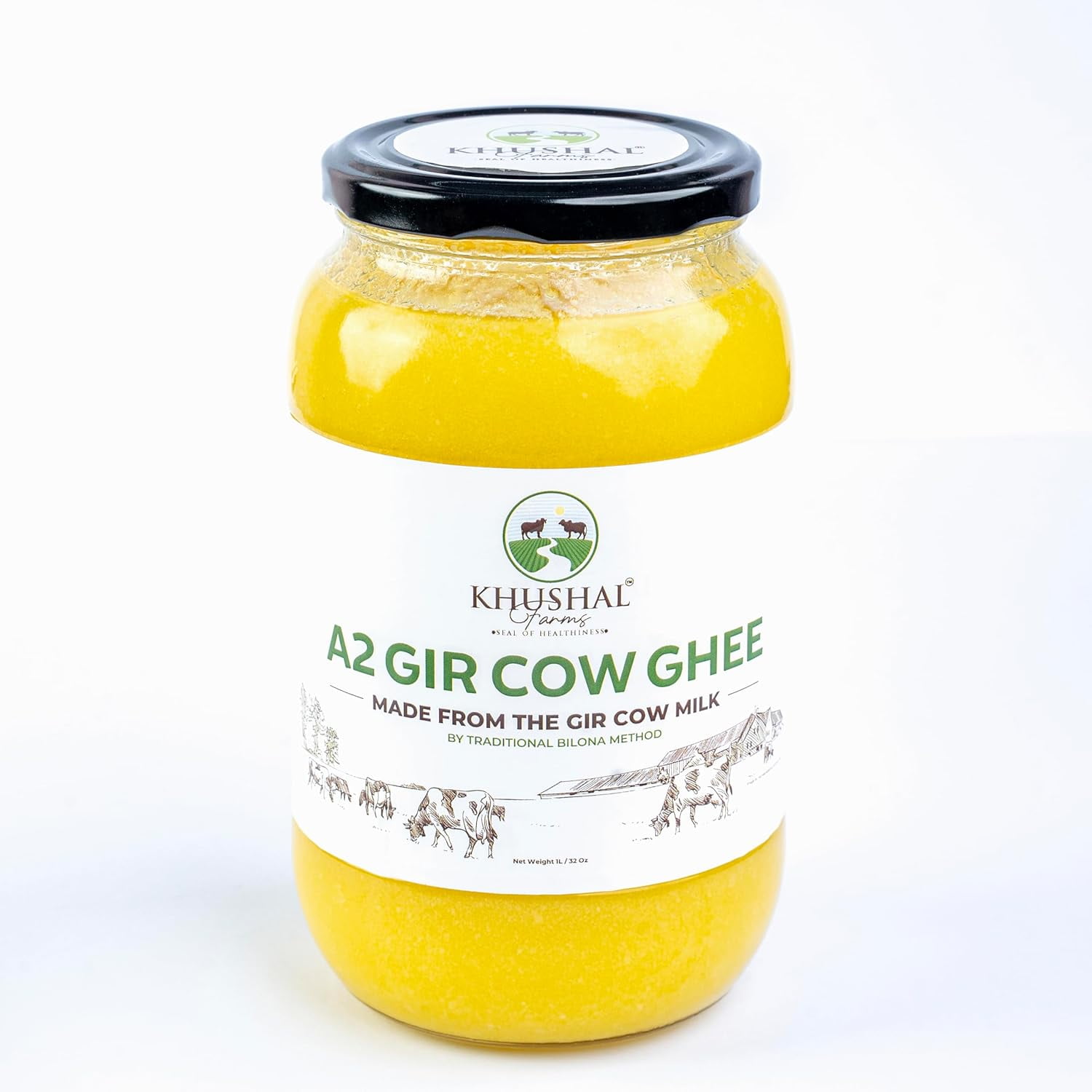 Premium Natural A2 Gir Cow Ghee By Khushal Farms | High In Protein ...