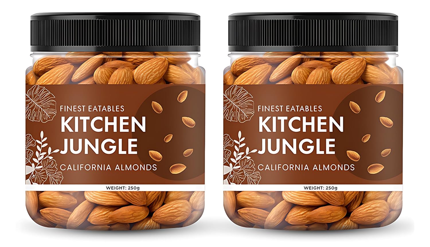 Premium Natural California Almond By Kitchen Jungle 1kg, (500gm * Pack ...