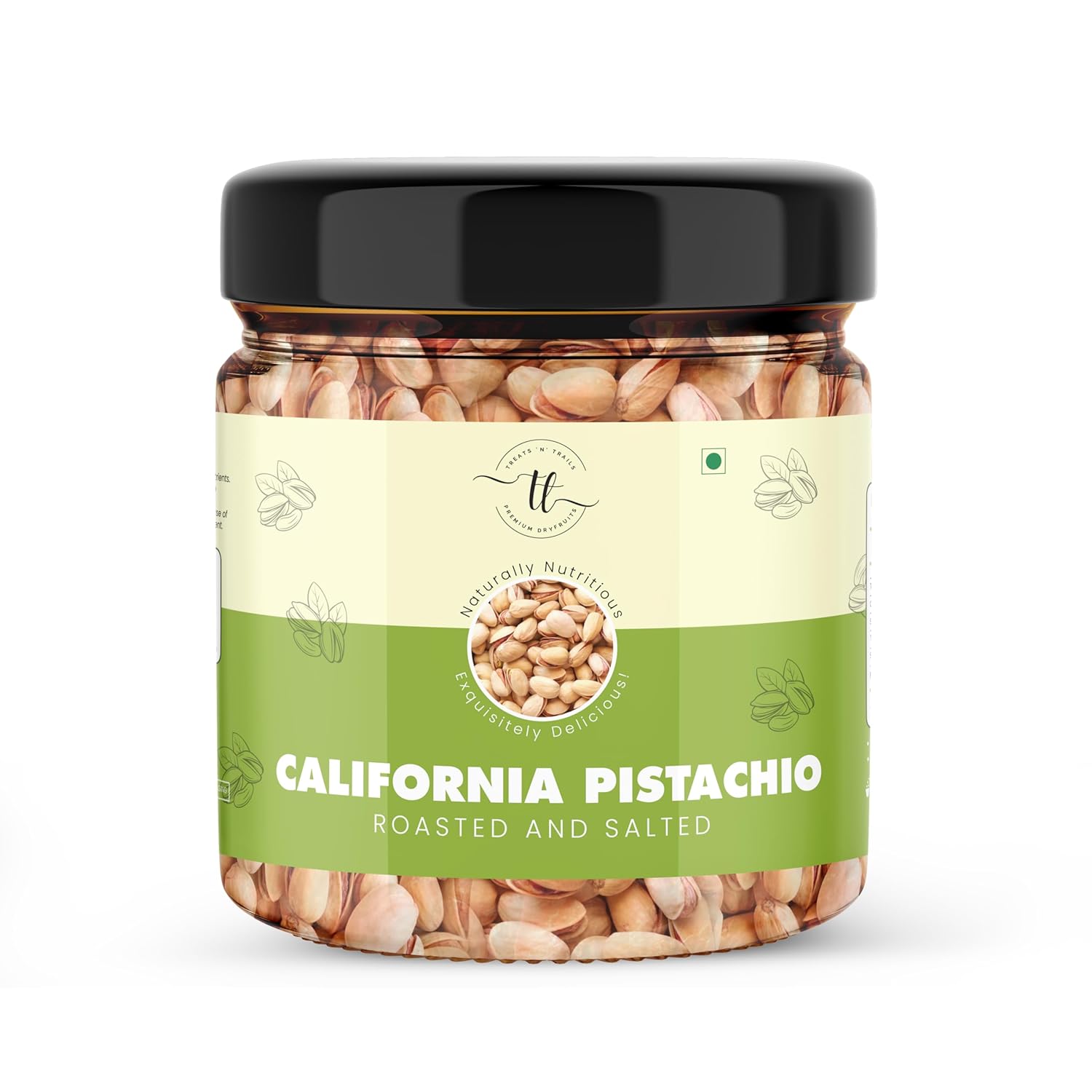 Premium Natural California Roasted & Salted Pistachio By Treats ‘N’ Trails 250gm, | High In ...