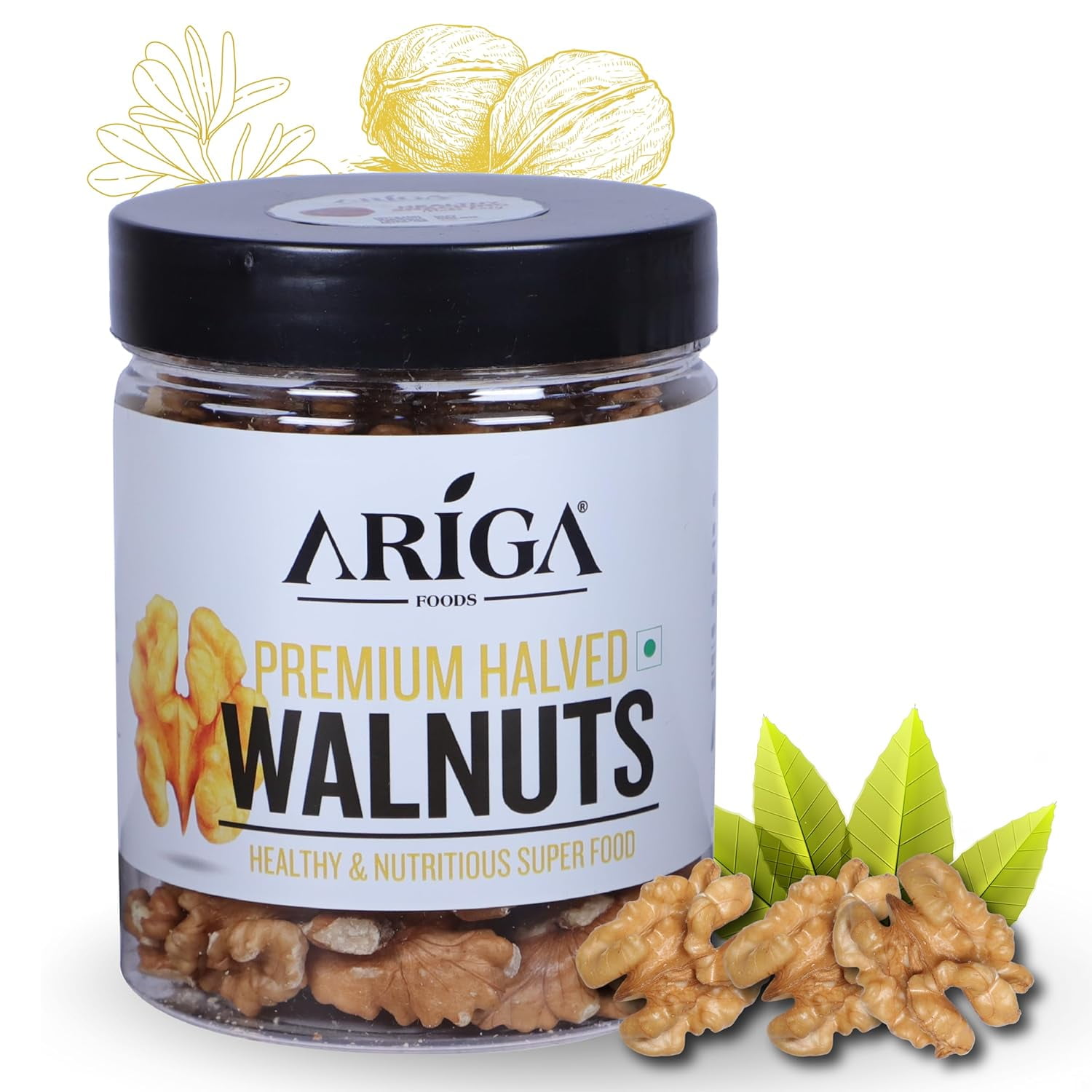 Premium Natural Dried Halved Walnut Kernels By Ariga Foods 150gm ...