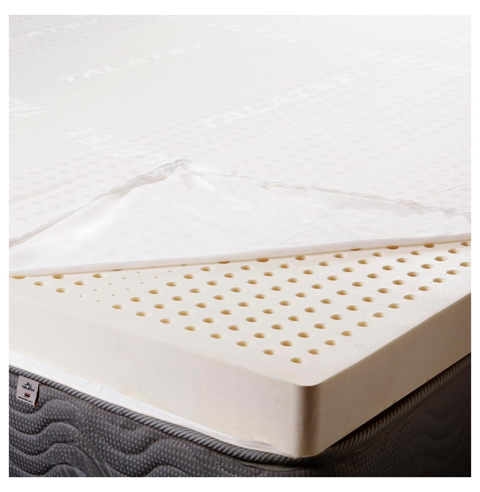 Premium Natural Latex Mattress Topper, Organic Cotton Cover No Memory ...