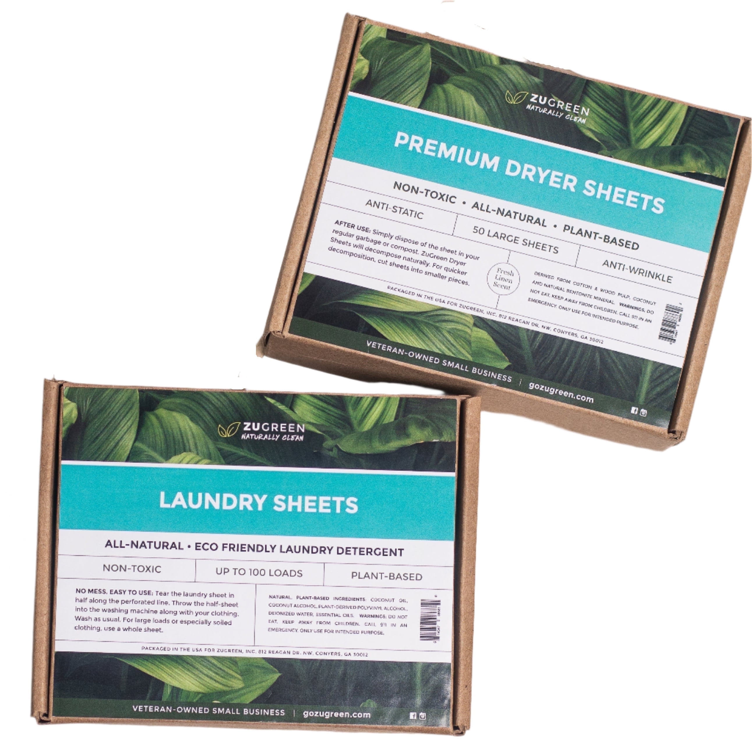 ZuGreen Premium & Natural Compostable Dryer Sheets Value Pack, Light ...