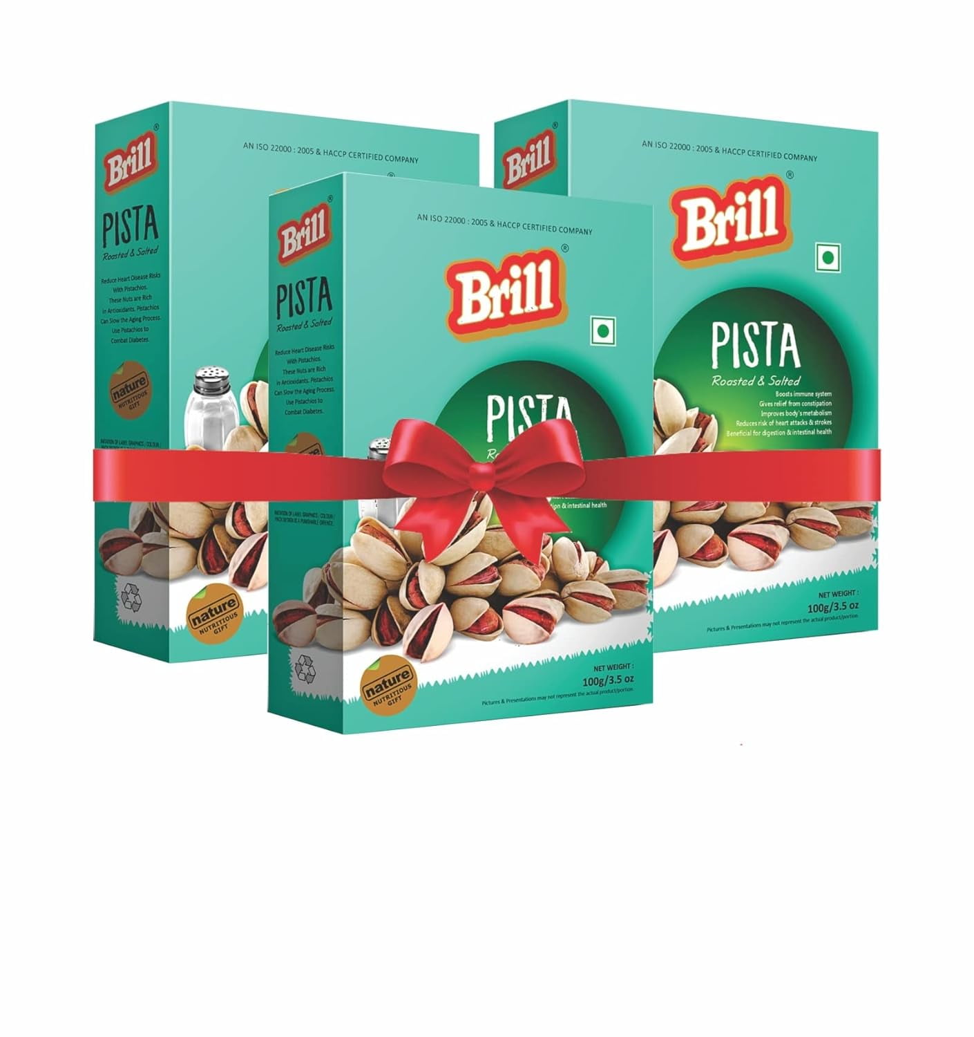 Premium Natural Pistachios In Shell Roasted & Salted By Brill 300gm ...