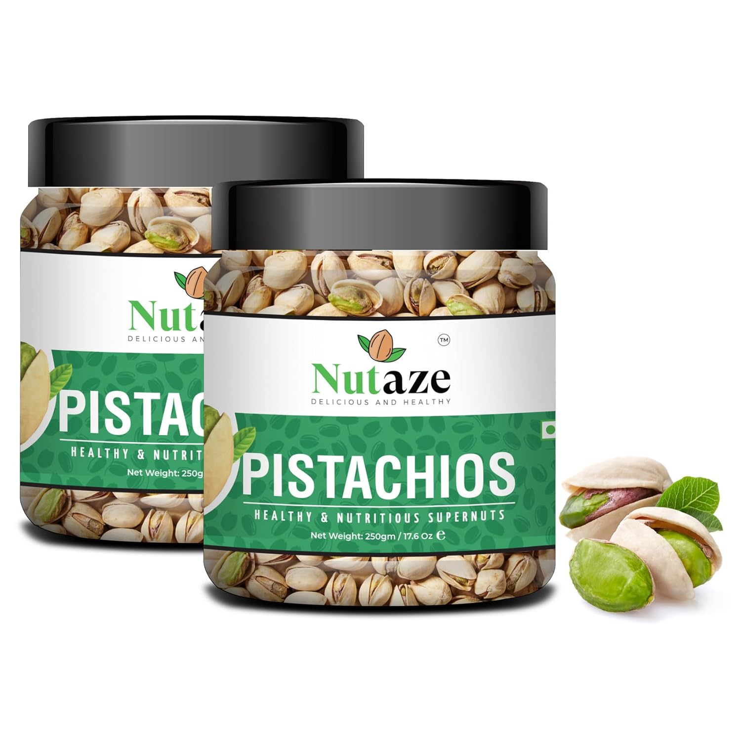 Premium Natural Pistachios With Shell By Nutaze 500gm, (250gm * 2) | Good Source Of Protein ...