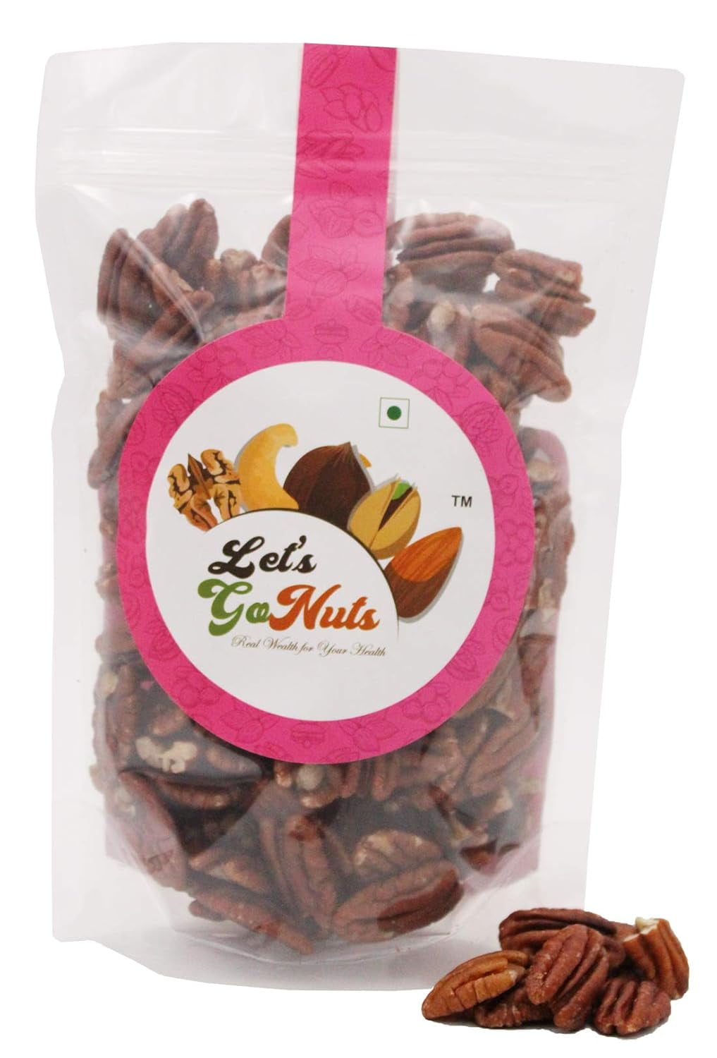 Premium Natural Raw Pecan Kernels Nuts By Let'S Gonuts 300gm ...