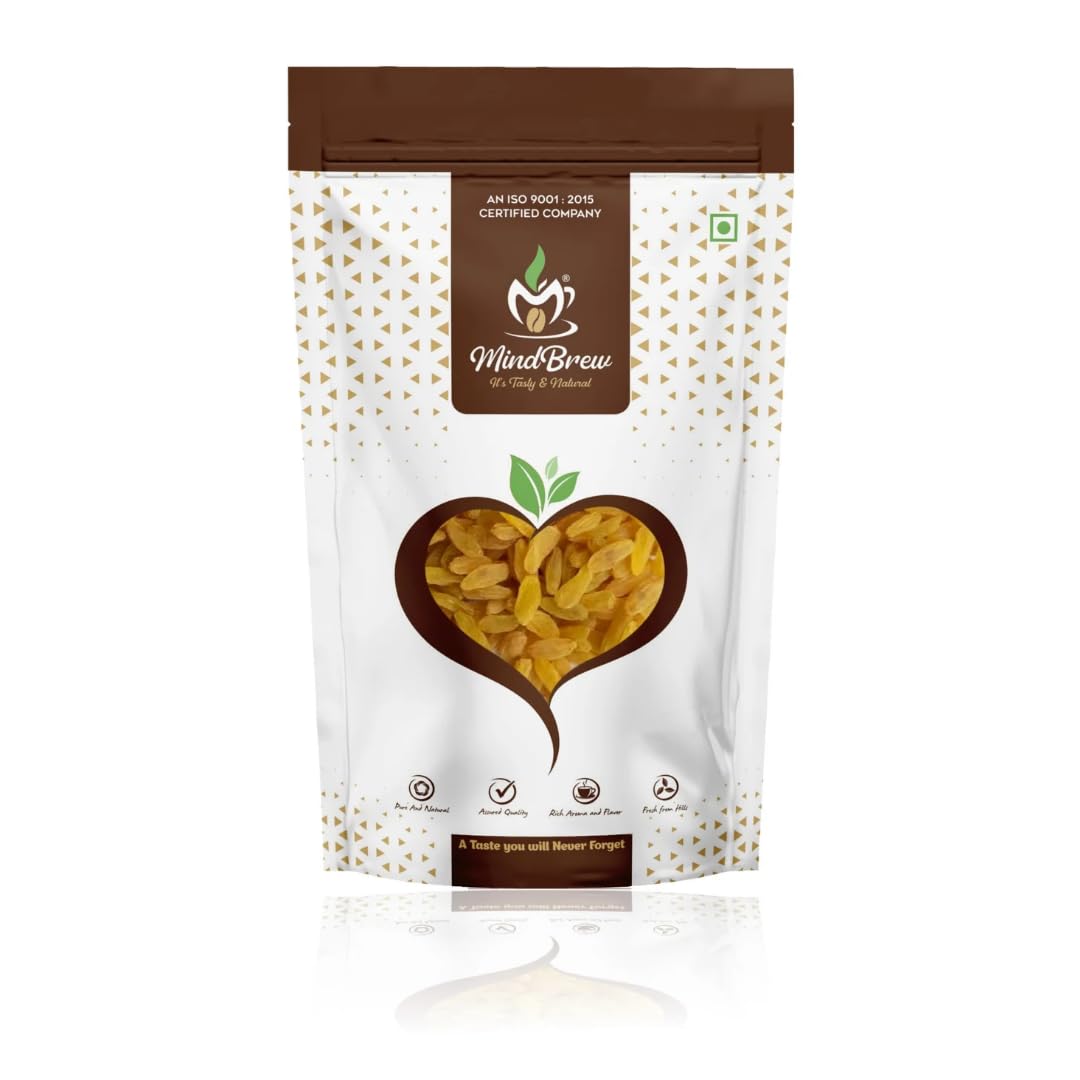 Premium Natural Seedless Dried Green Raisins By Mindbrew 500gm, | Rich ...