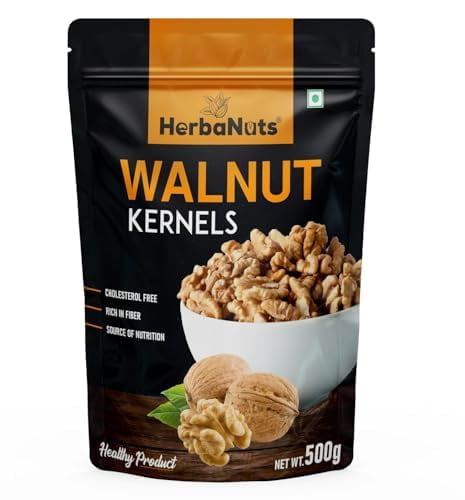 Pure Natural Walnut Kernels By Herbanuts 500gm, | Rich Source Of ...