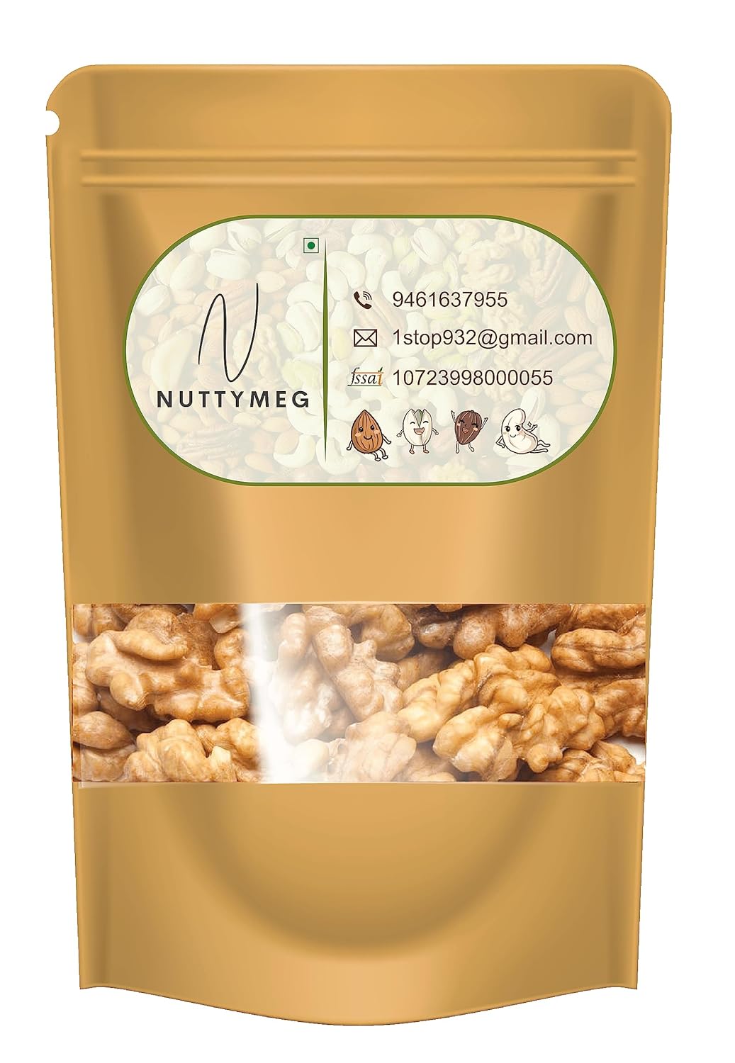 Premium Natural Walnut Kernels By Nuttymeg 800gm, | High In Protein & Iron Fiber Healthy Dry ...