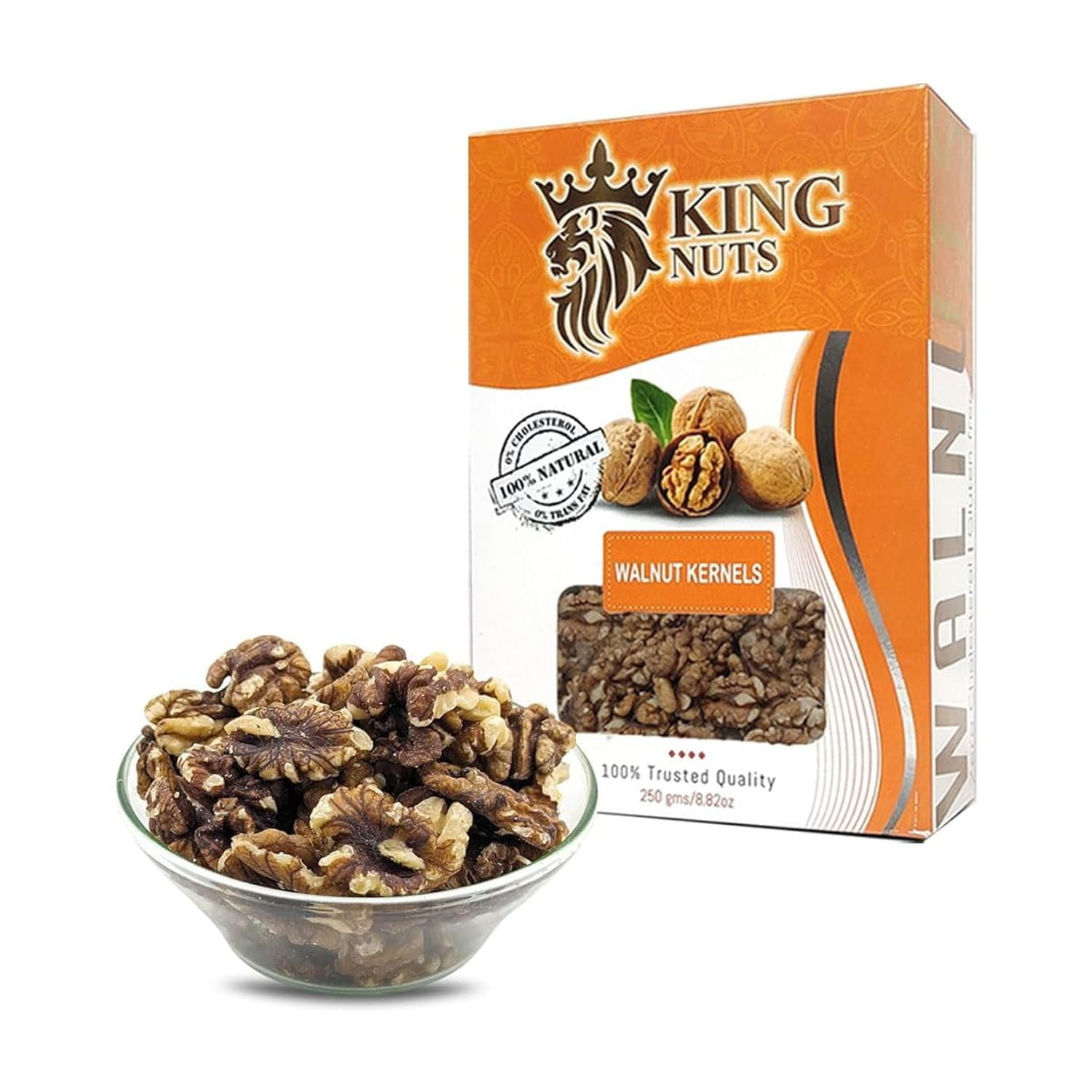 Premium Natural Walnuts Kernels By King Nuts 250gm, | High In Protein ...