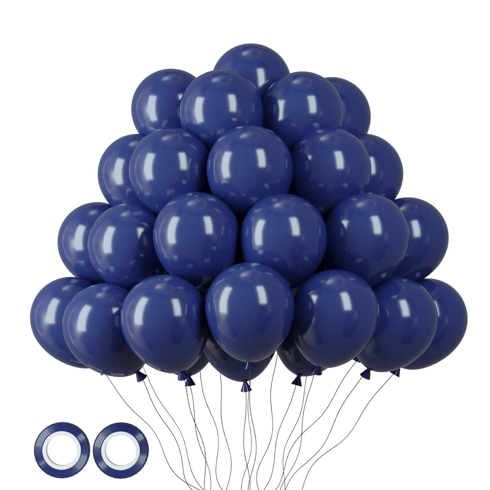 Premium Navy Blue Party Balloons Set 50 Pack, 12 Inch Latex Balloons ...