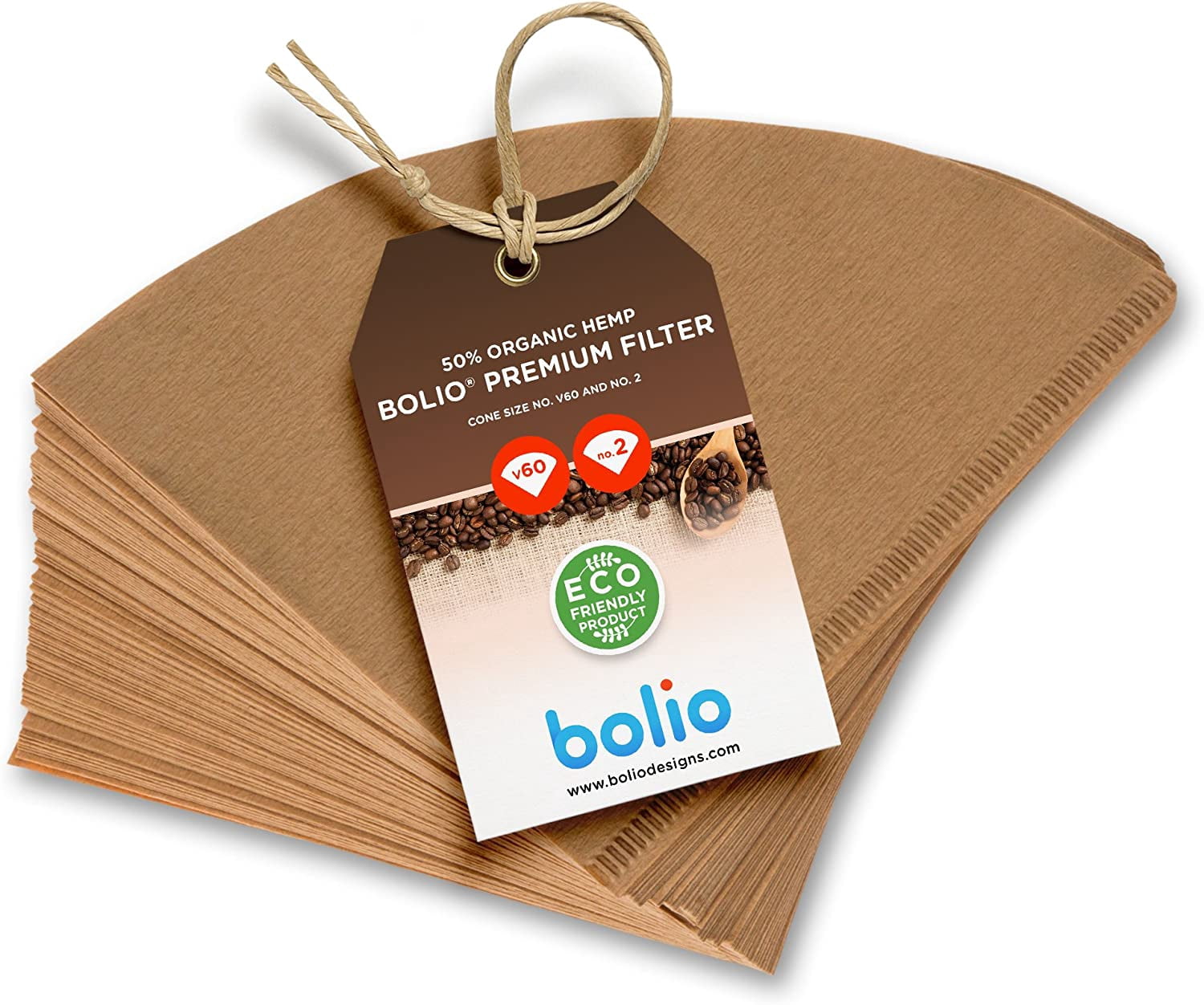 Premium No. 2 Unbleached Coffee Filters - 100ct Heavy-Weight 54g ...