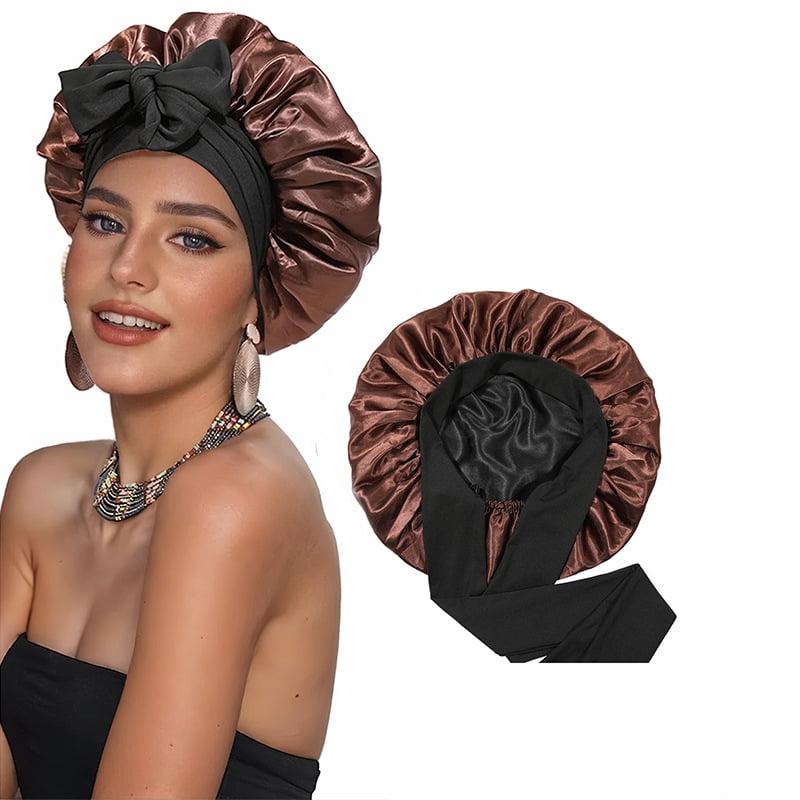 Premium Non Slip Satin Hair Bonnet for Men Women Curly Hair, Dreadlock ...