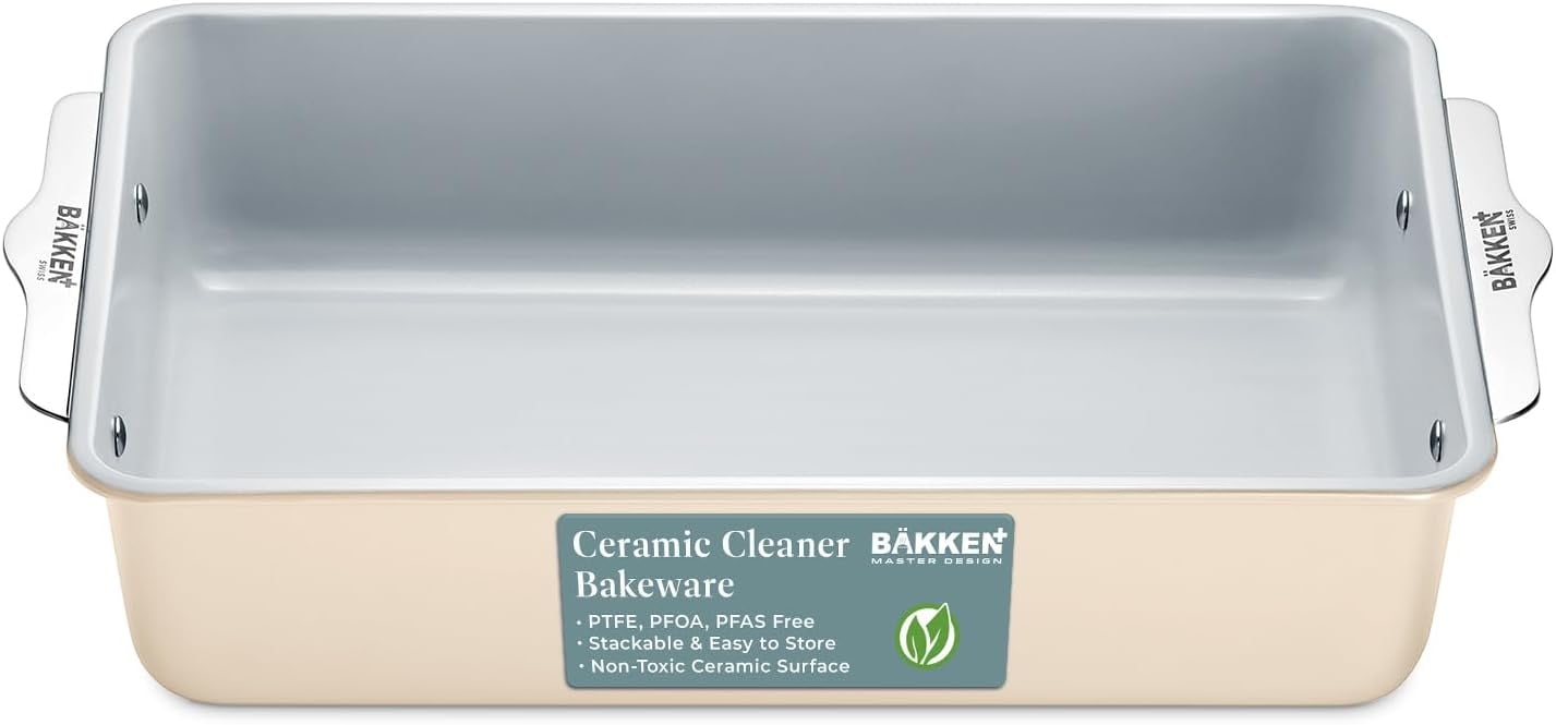 Bakken- Swiss Premium Non-Stick Ceramic 8"x15.5" Rectangle Pan ...