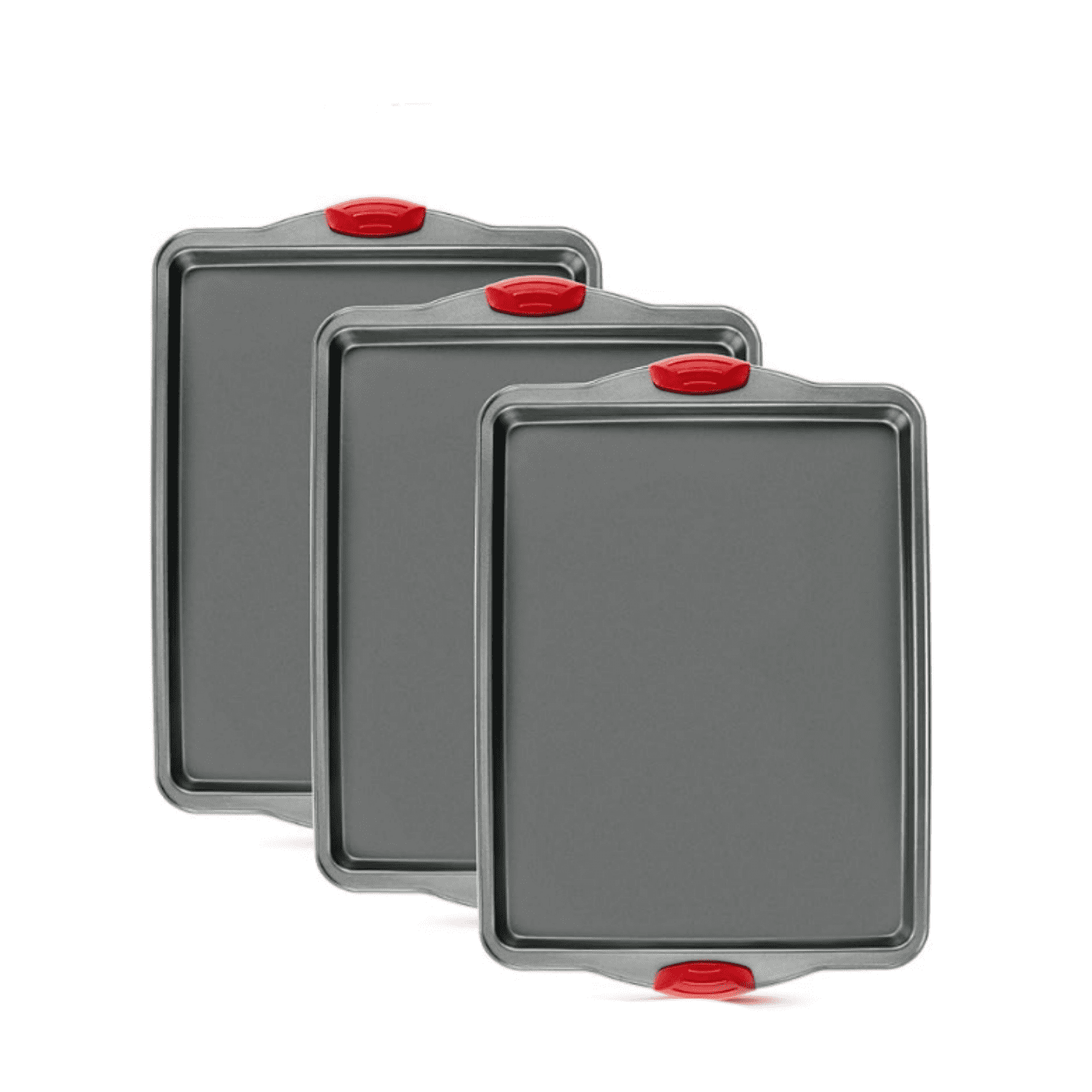Premium Nonstick Baking Sheet Pans – Set of 3, Heavy-Gauge Carbon Steel ...