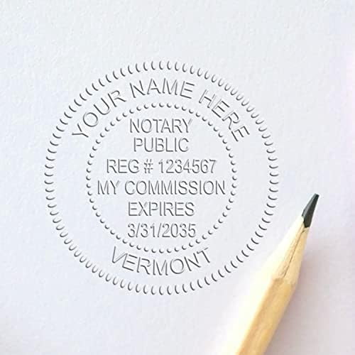 Premium Notary Seal Embosser - Red Soft VT Notary Seal, Ideal for ...