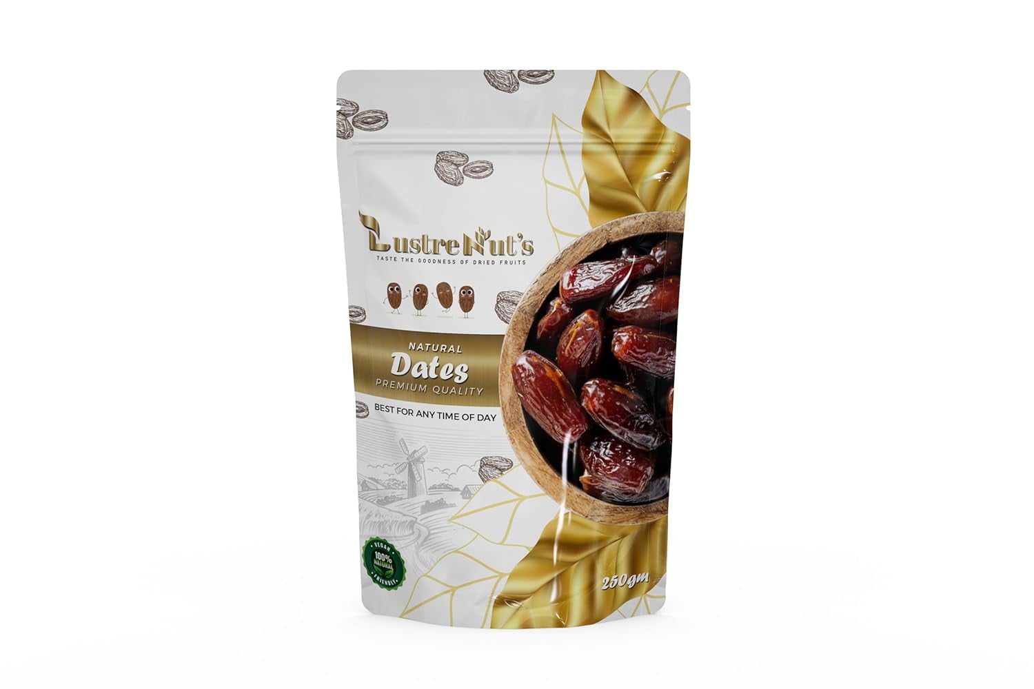 Premium Omani Dates By Lustre Nuts 750gm, | Rich In Protein & Vitamins ...