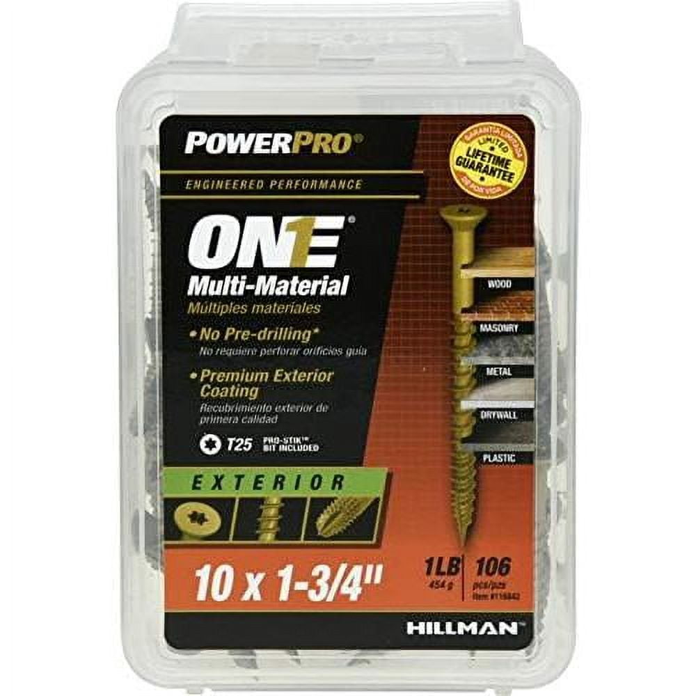 Premium One Multi-Material Flat Head Screws, Epoxy Coated Steel, Fasten ...