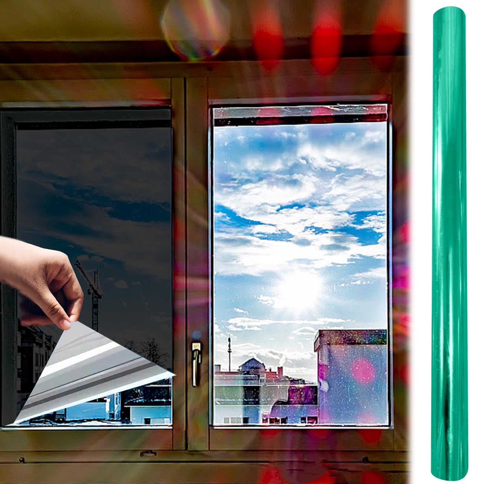 Premium One-Way Mirror Window Film - Complete Installation Kit with ...