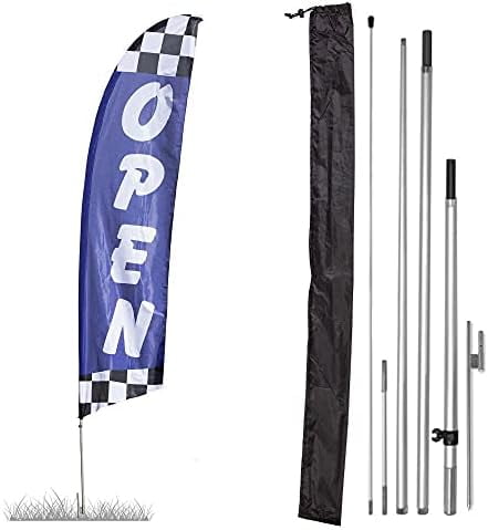 Premium Open Feather Flag Kit – Includes 13ft Sectional Aviation Grade ...
