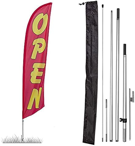 Premium Open Feather Flag Kit – Includes 13ft Sectional Aviation Grade ...