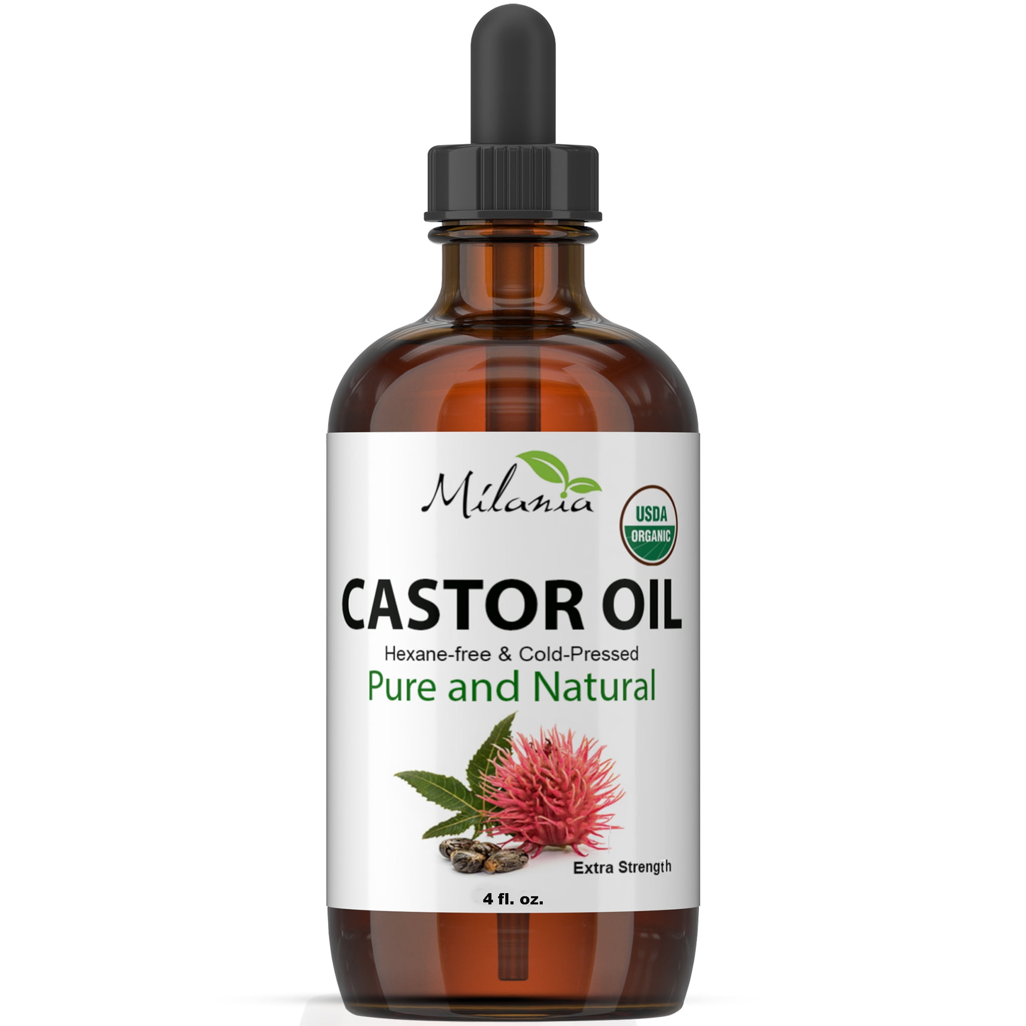 Premium Organic Castor Oil 4 Fl Oz Pure And Hexane Free Cold Pressed
