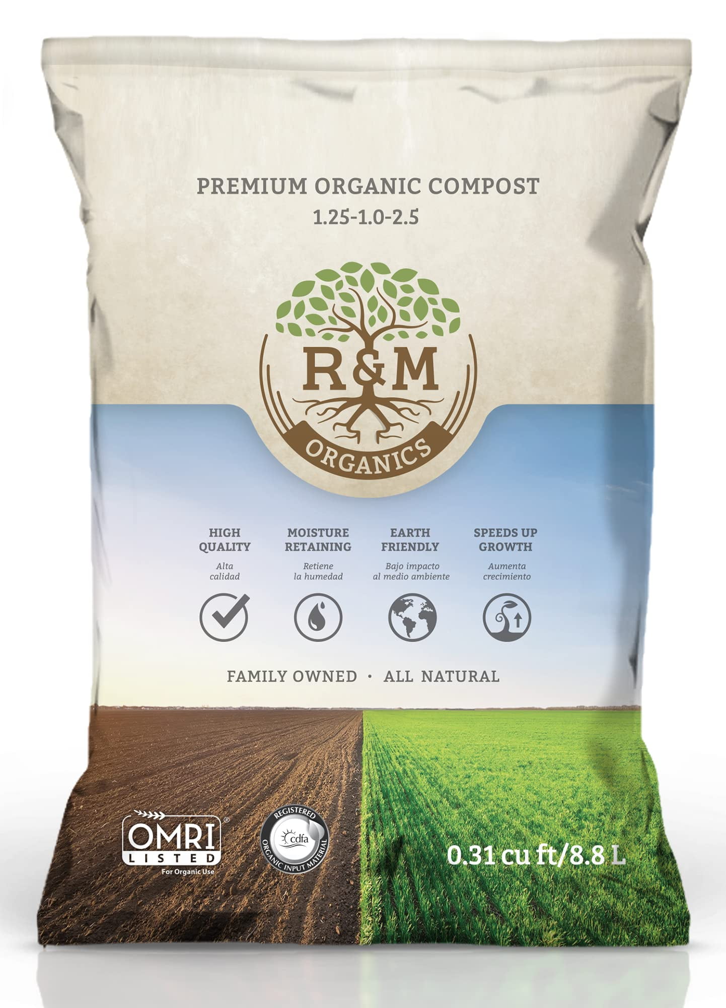 RM Organics Organic Compost 10lb Bag All-Purpose Soil Fertilizer with ...