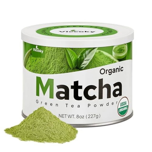 Premium Organic Matcha Powder 8oz (Tin) – Culinary Grade, Pure, Sugar ...