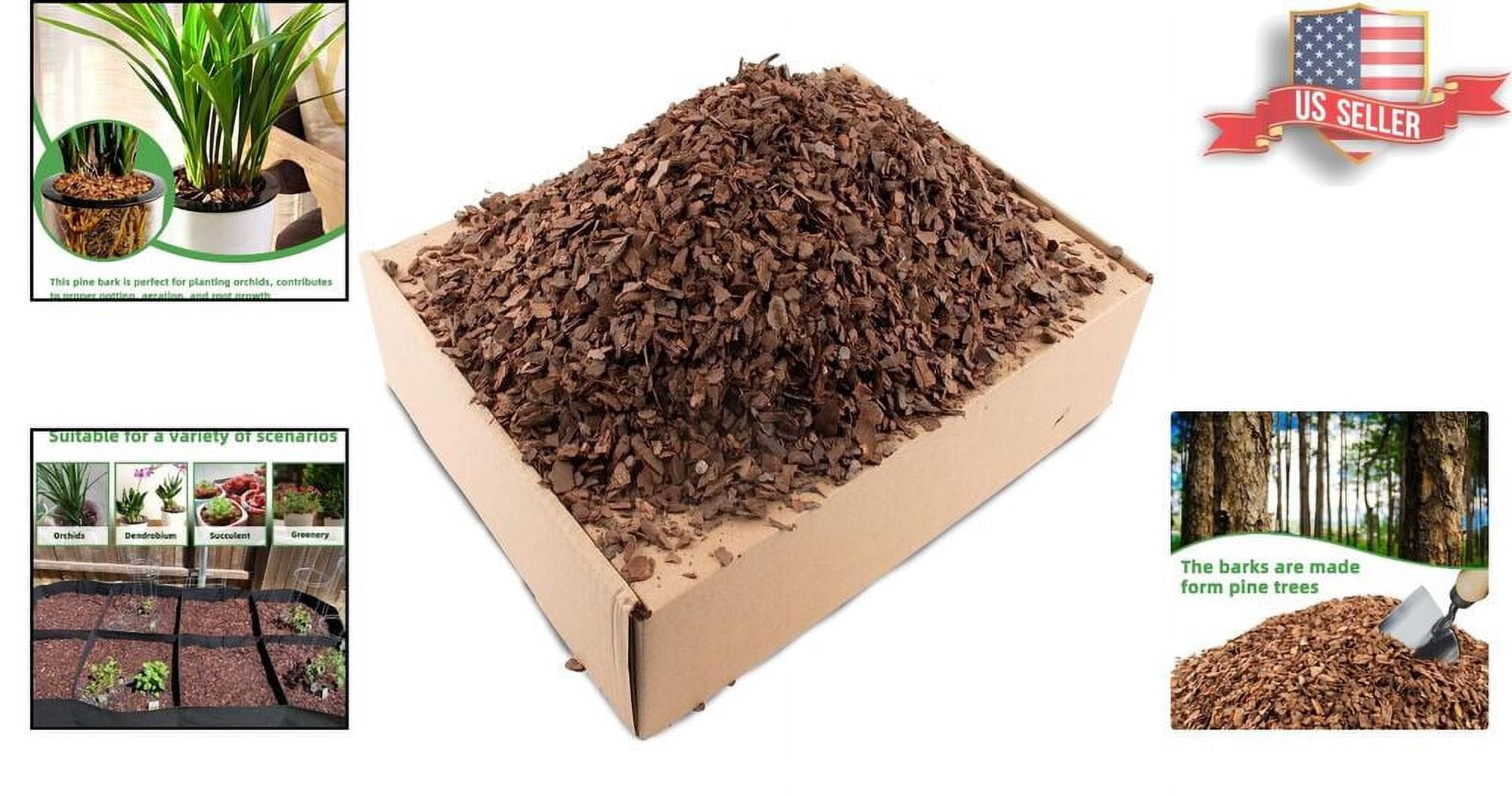 Premium Organic Orchid Potting Bark - 18qt for Enhanced Root ...