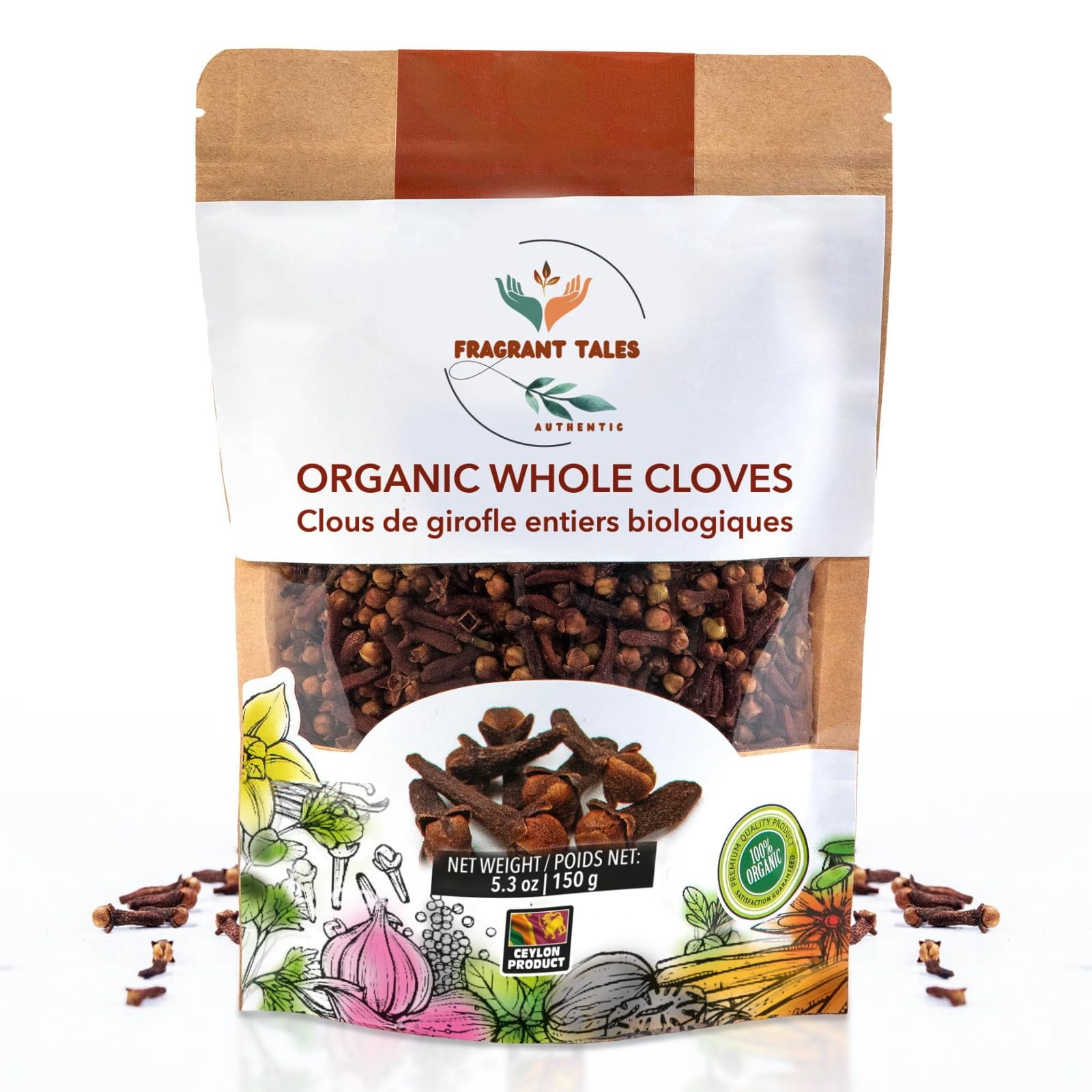 Premium Organic Whole Cloves TGF4 5.3 oz (150 grams), Grade Hand Picked ...