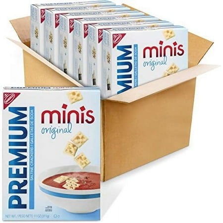 Premium Original Mini Saltine Crackers 6 - 11 oz Boxes - Walmart.com