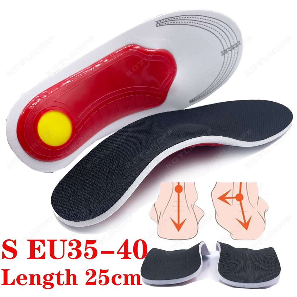 Premium Orthotic High Arch Support Insoles Gel Pad 3D Arch Support Flat ...